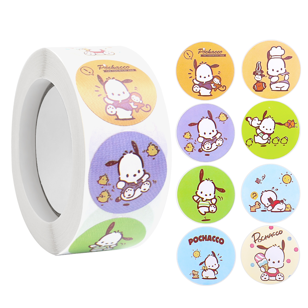 500Pcs/Roll Cartoon Cute Roll Stickers Sanrio Kulomi Melody Teacher ...