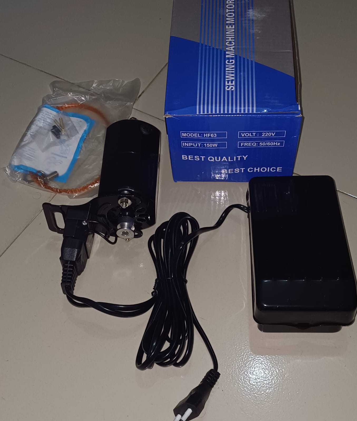 220V 150W Sewing Machine Motor 6500RPM Sewing Motor with Foot Pedal ...