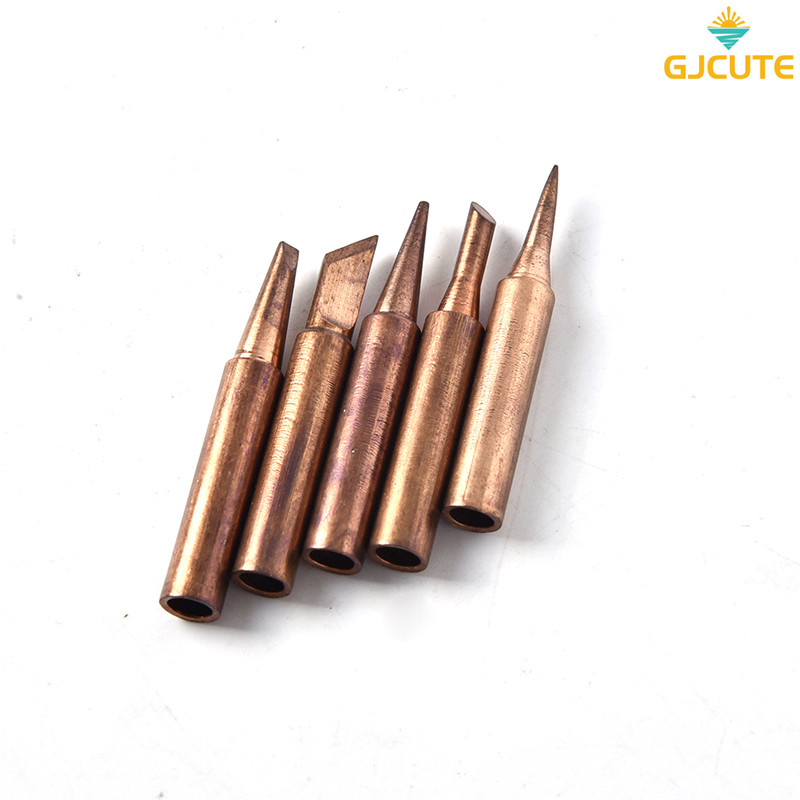 GJCUTE 5pcs Pure Copper 900M-T Soldering Iron Tip Lead-free Solder Tips Welding Head | Daraz.com.bd