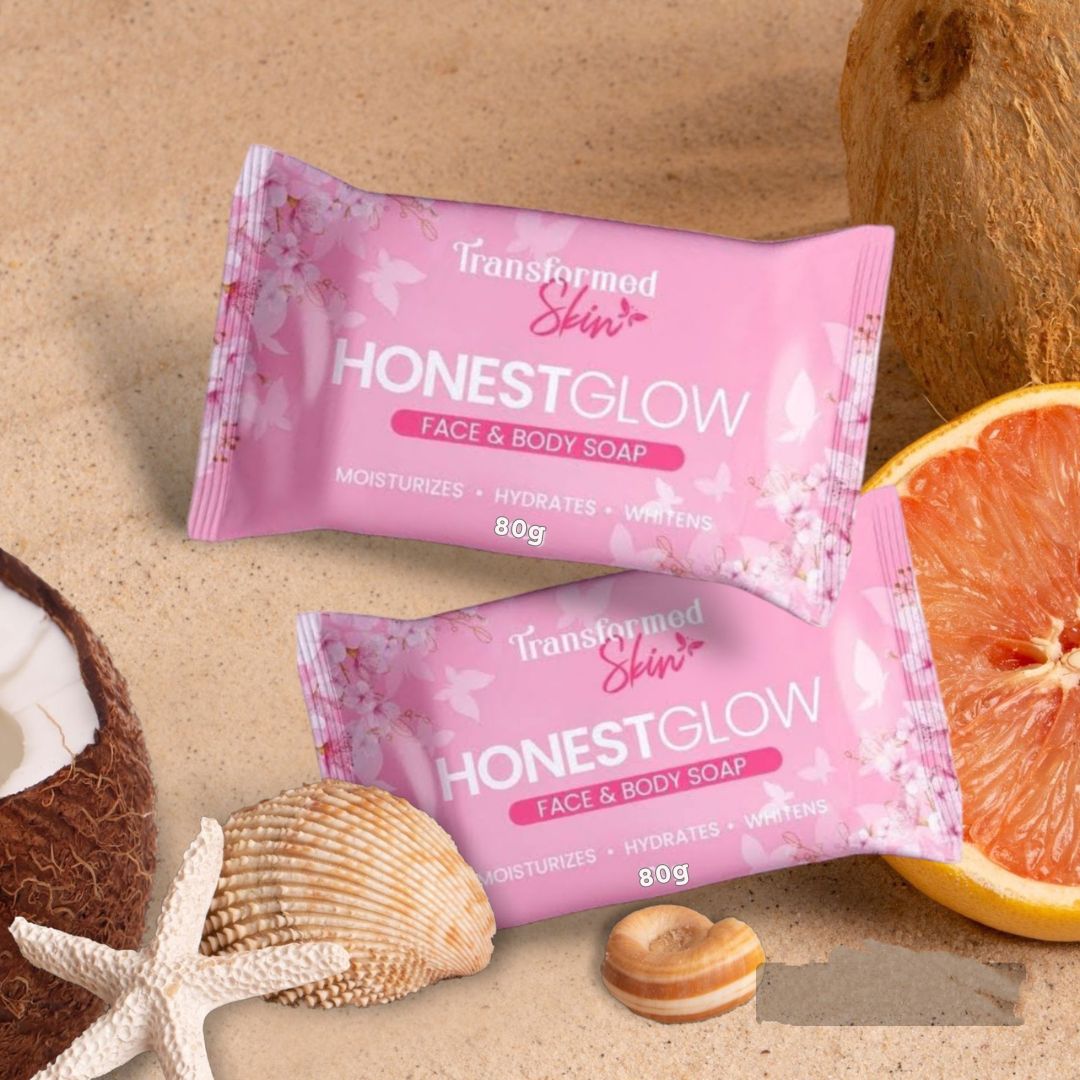 TRANSFORMED SKIN Honest Glow 80g GLASS SKIN Face & Body SOAP with Kojic ...