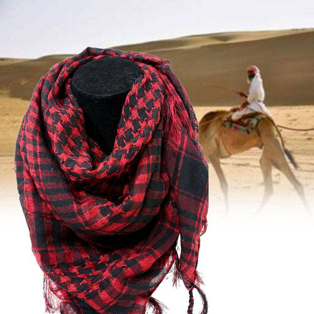 ?ALLGOOD?Arab Shemagh Keffiyeh Tactical Palestine Scarf Shawl Kafiya ...