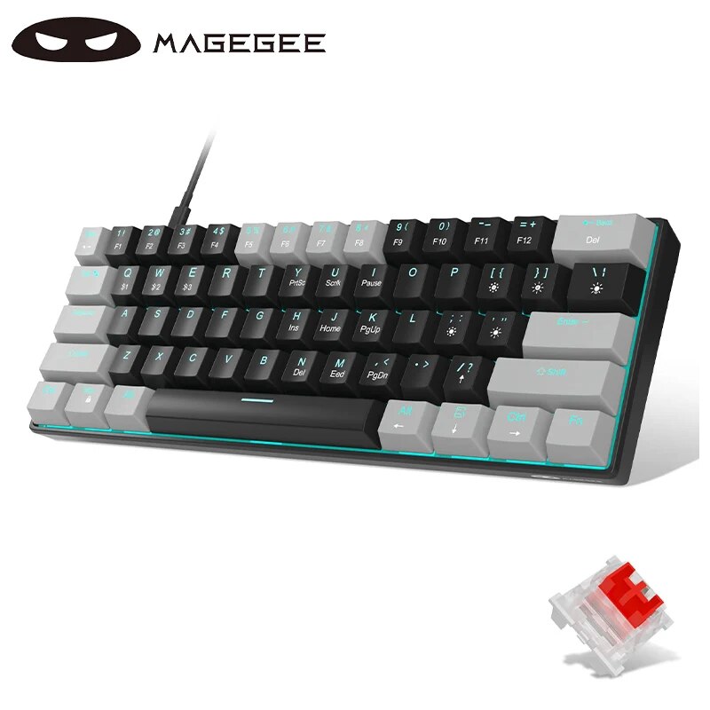 MageGee 60% Customized Wired Mechanical Keyboard, STAR61 Gaming ...