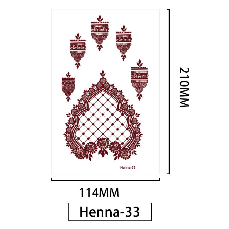 Red Lace Henna stickers Maroon Stickers Waterproof Mehndi Design ...