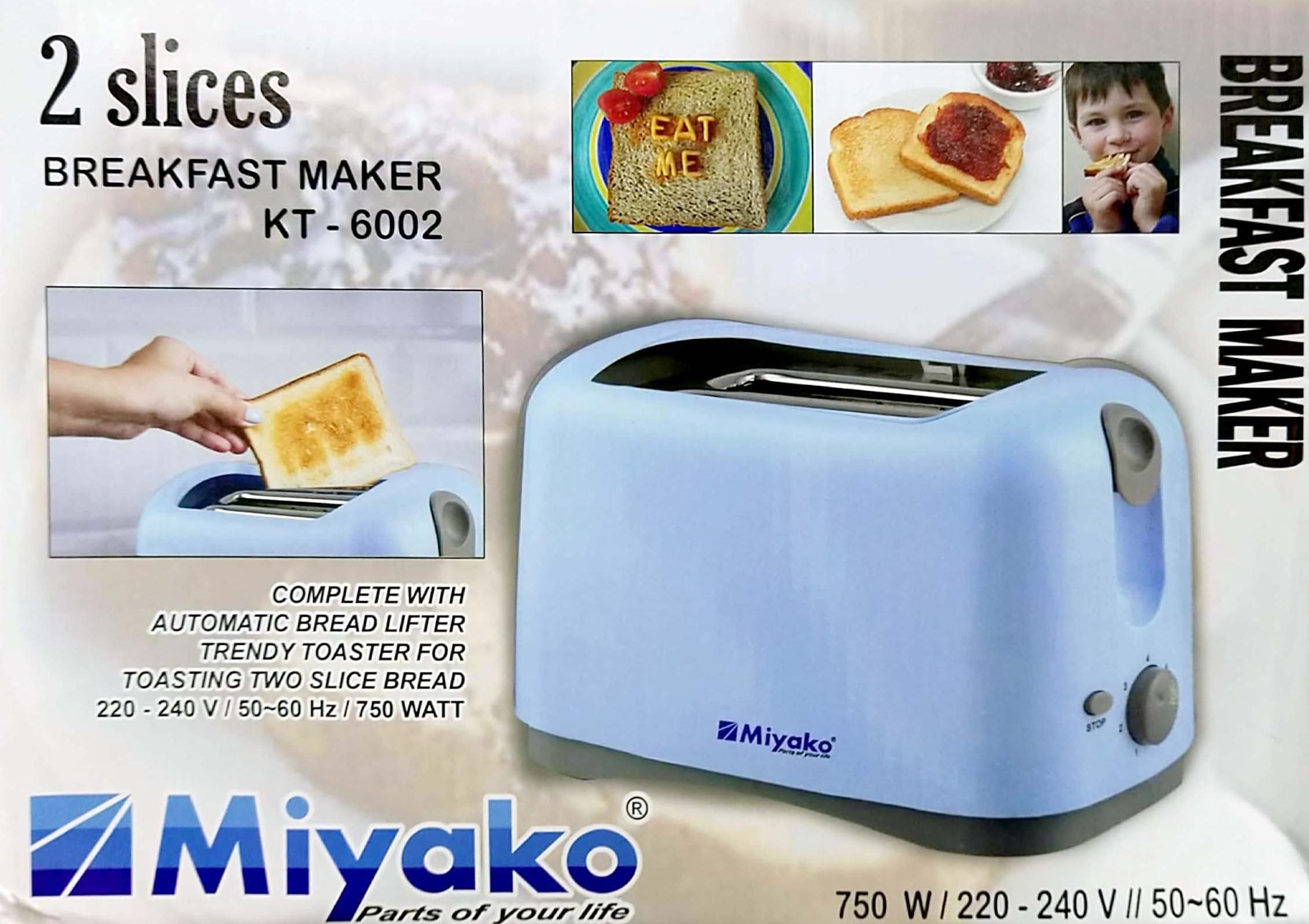Miyako KT-6002 Automatic Bread Toaster Bread maker with Lid | Daraz.com.bd