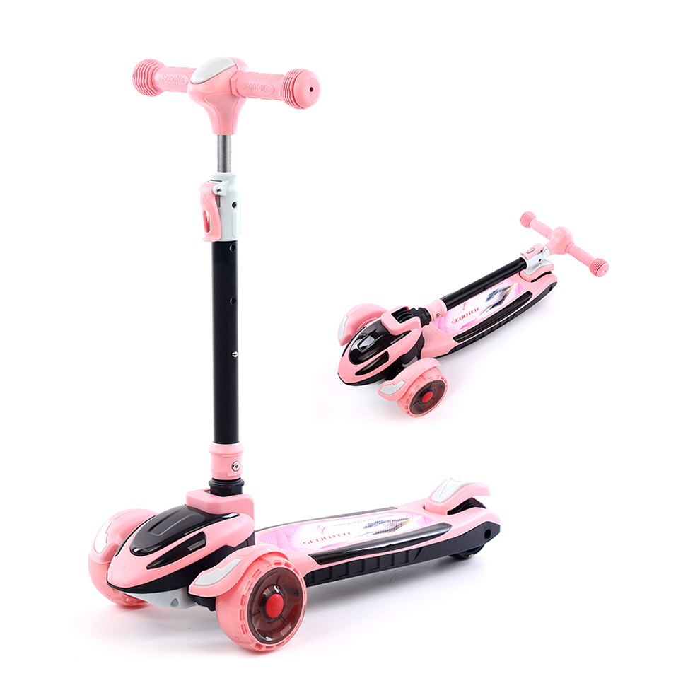 Kick Scooter for Kids 3 Wheels Deluxe Folding Aluminum 3 Adjustable ...