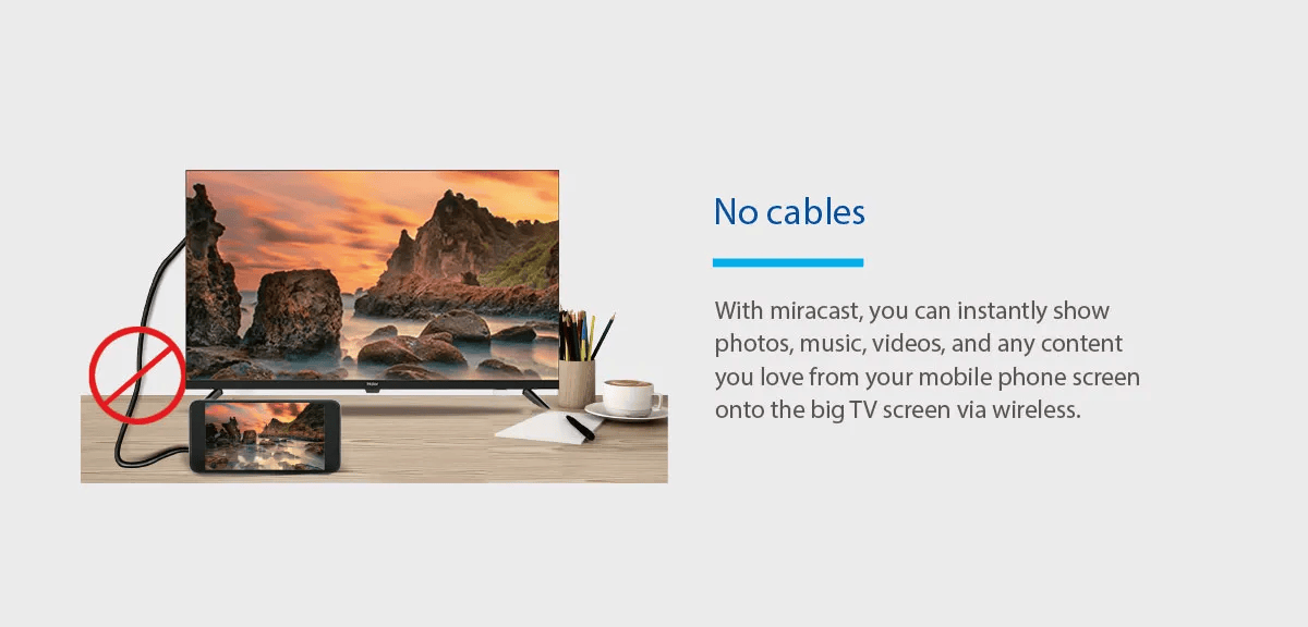 Haier 32" HD Ready Miracast LED TV (H32D2MS)