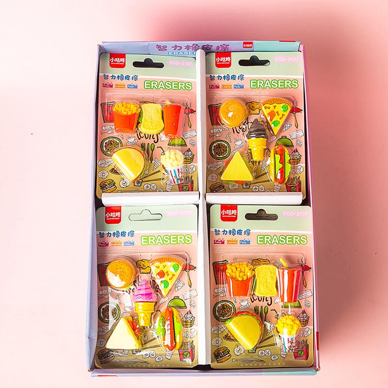 Simulation Food Eraser Family Bucket Fried Chicken Burger Eraser ...