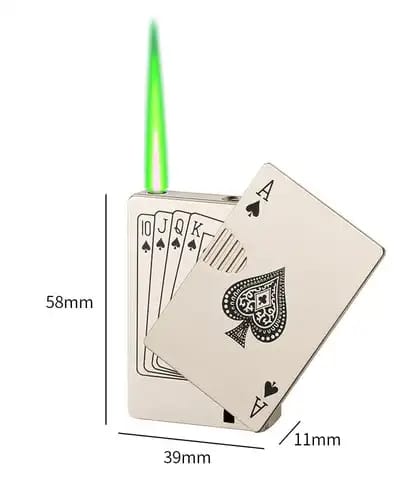 LED Playing Shaped Card Jet Torch Turbo Lighter with Currency Detector ...