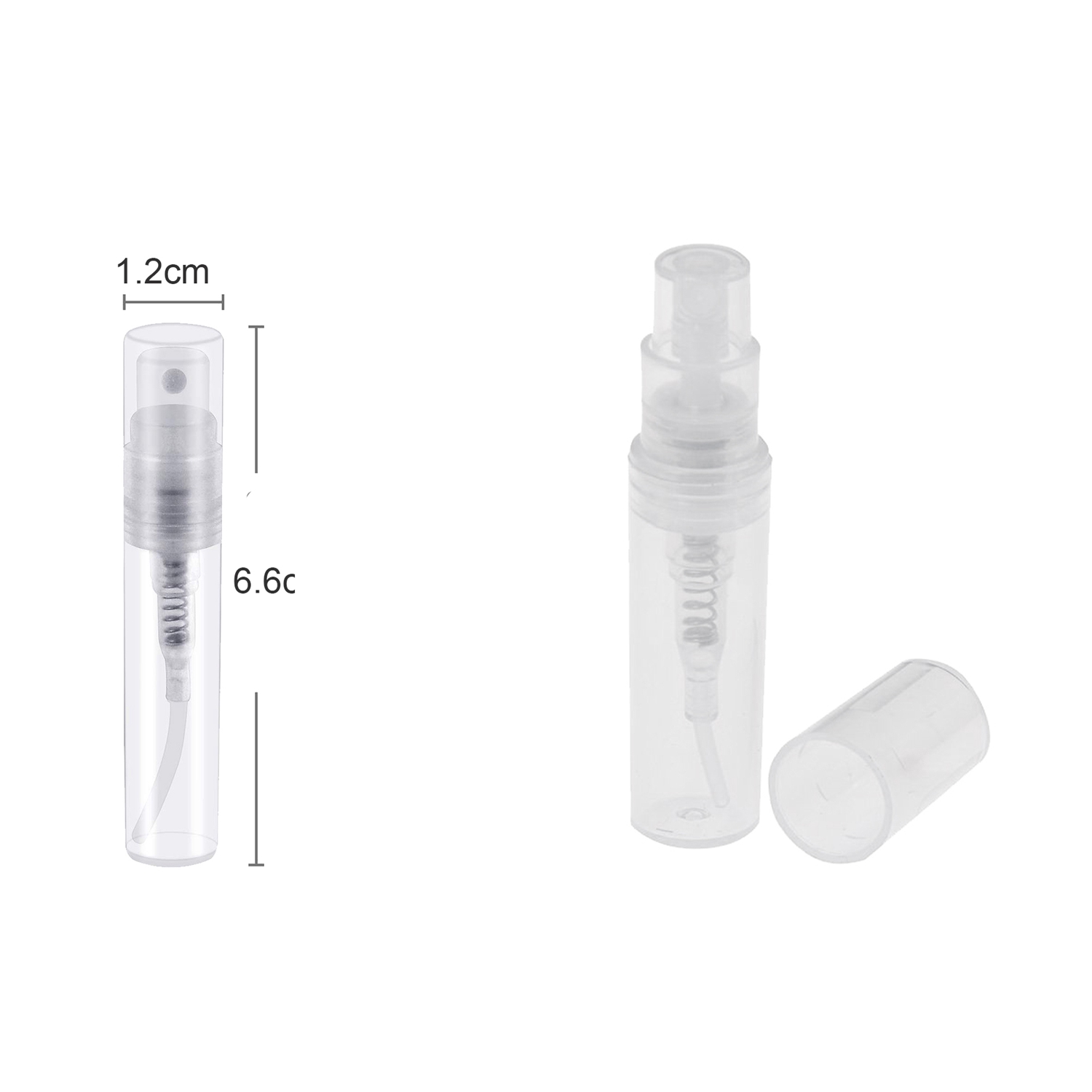80 Pcs Disposable Perfume Atomizer, Clear Plastic Spray Bottle Portable ...