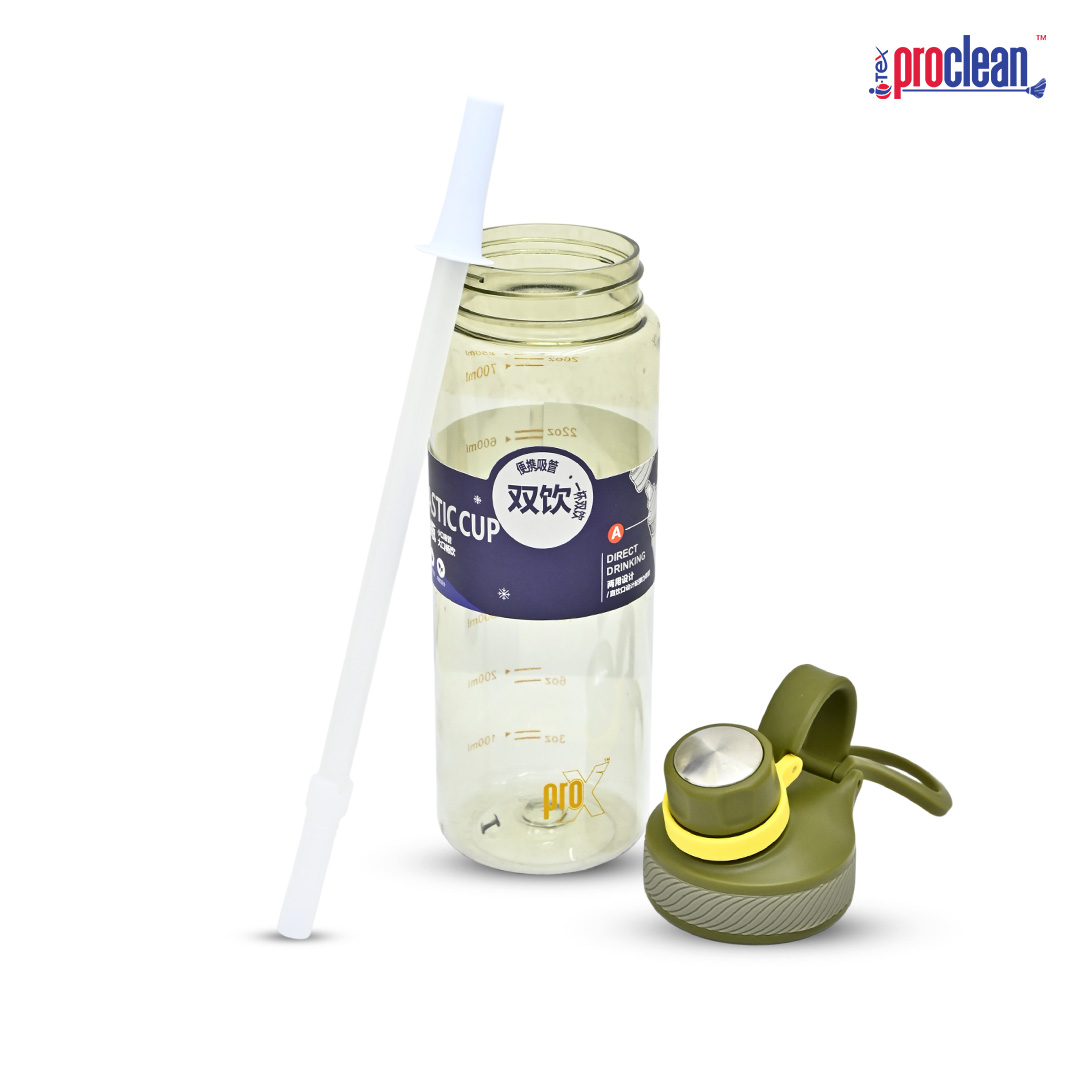 ProX Transparent Plastic Drinking Bottle_WB-2586 I Silicone & Plastic ...