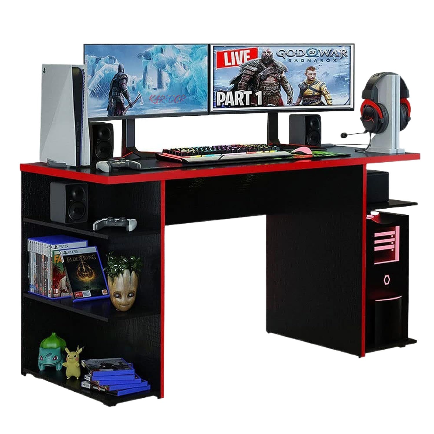 Monster Gamming Table Computer Desk Ready Setup Workstation Table for ...