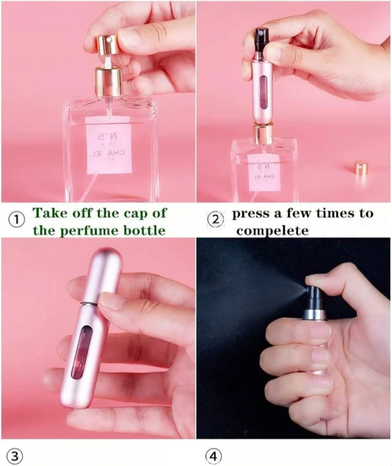 Mini Refillable Perfume Bottle for Travel, Pocket Perfume Travel Refillable