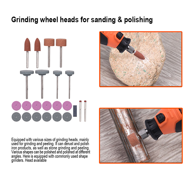 Harden 130W 211Pcs Rotary Grinder Set, Hand Power Small Mini Grinder ...