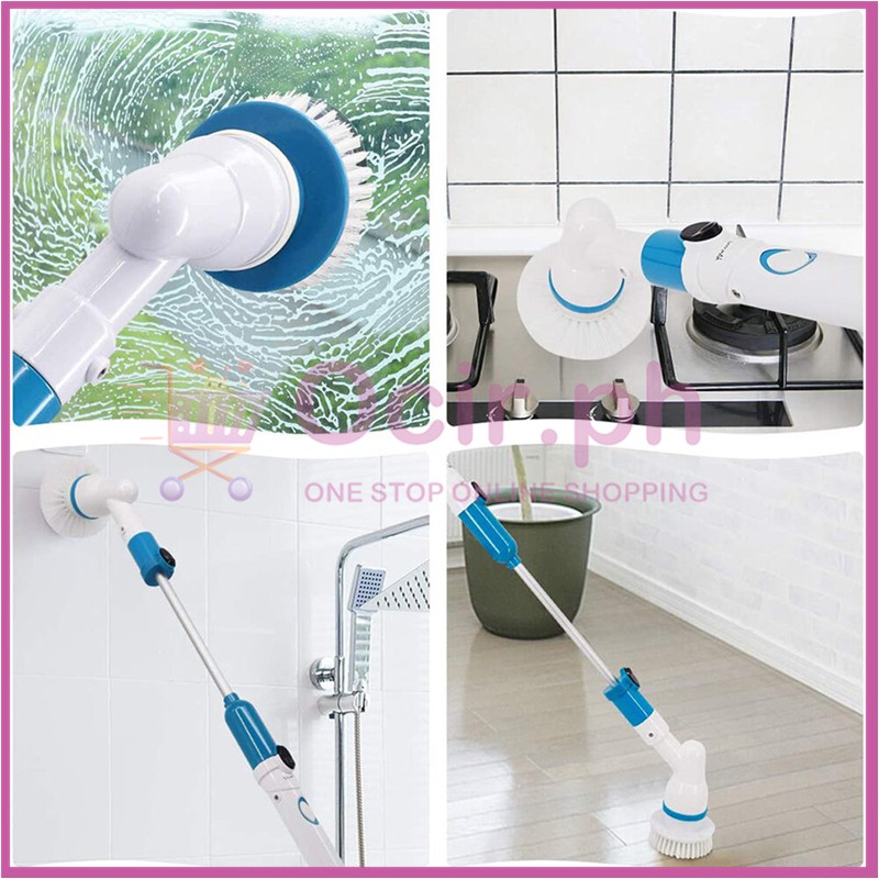 Electric Spin Scrubber Cleaning Brush Cordless Wireless Chargeable ...