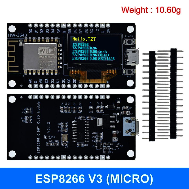 ESP8266 development board serial port CH340G with 0.96 Nodemcu wifi ...