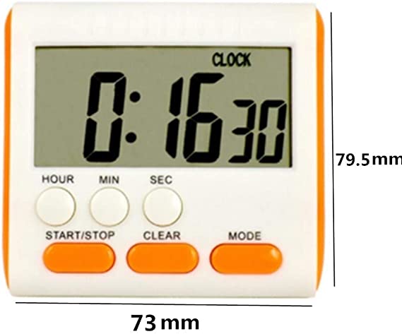 Kitchen Clock English 24-hour Electronic Timer Digital Reminder Alarm Clocks Cooking Countdown ...