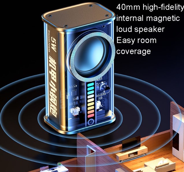 Remax Rb-M68 Clear Mecha Wireless Speaker Portable Mini 3D Subwoofer Bluetooth Speaker | Daraz ...