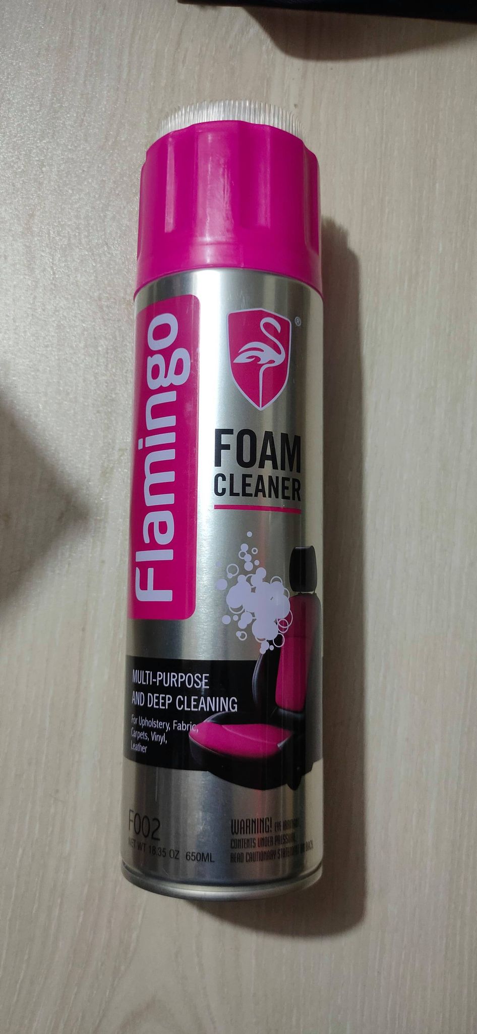 Flamingo Multi-Purpose Foam Cleaner with Brush– 650 ml, Dry Wash Foam Cleaner Spray | Daraz.com.bd