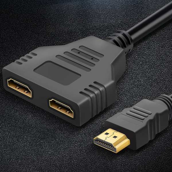 HDMI HUB - Single HDMI to Double HDMI Converter Cable | Daraz.com.bd