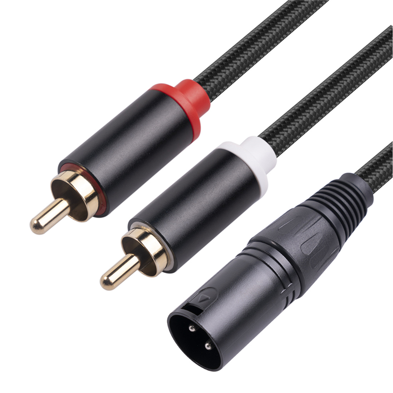 XLR To Dual RCA Audio Cable A1 XLR Male 3 Pin To Dual RCA Male Plug ...