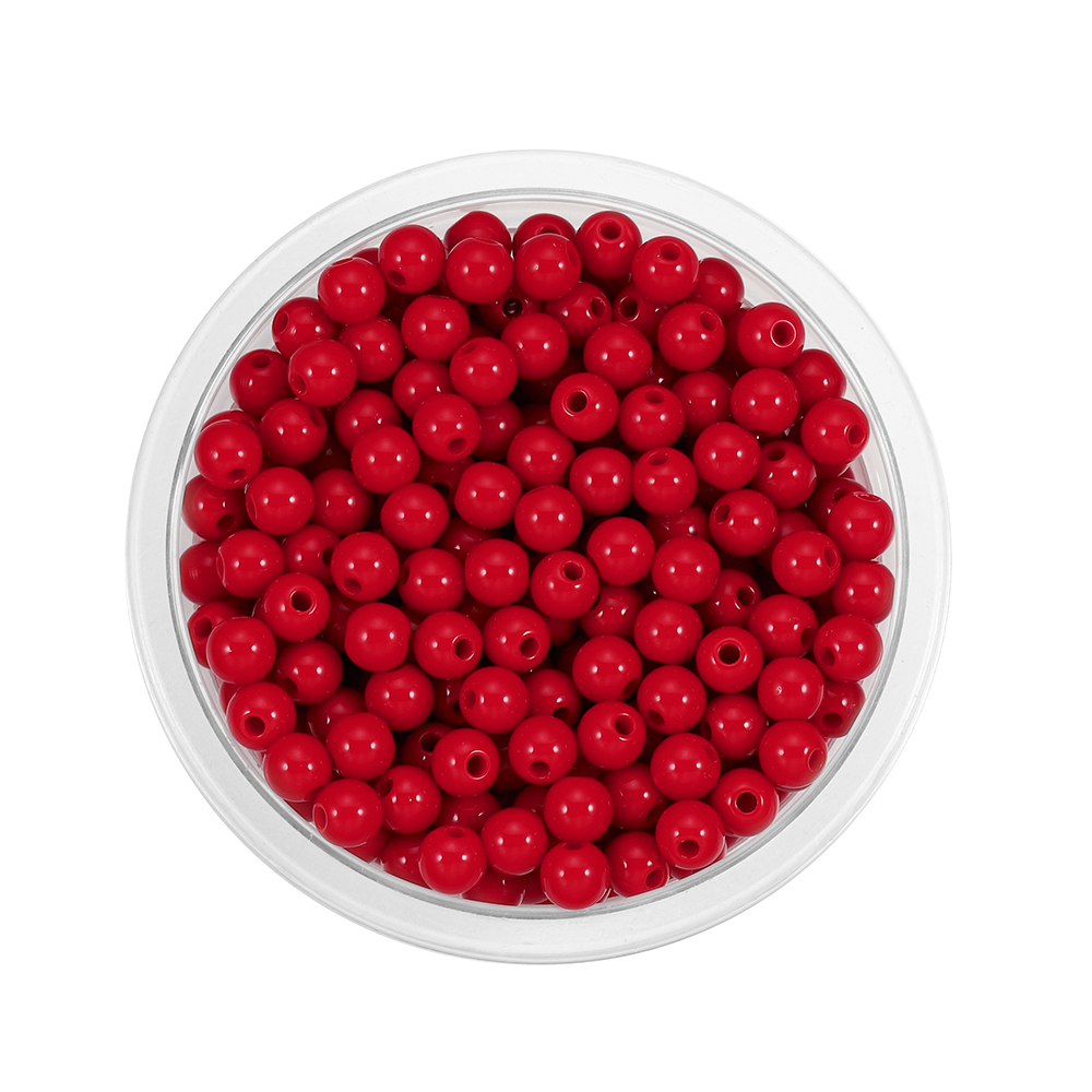 St. kunkka 100PCs 8mm Multi-color Acrylic Beads Round Loose Spacer ...