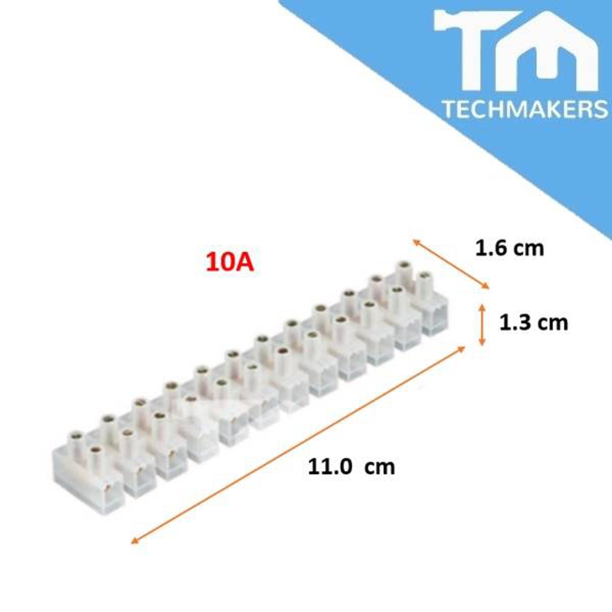 10Amp 12Way Heavy Duty AC 220v 10A 12 Way Electrical Screw Terminal ...