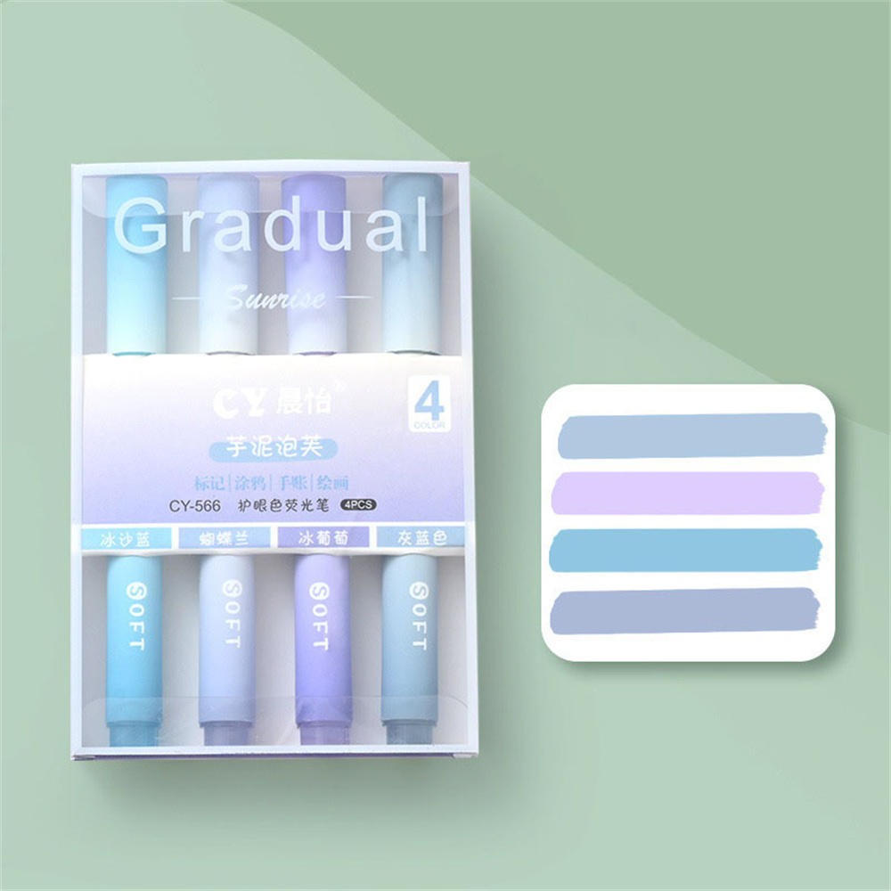 4pcs/set Kawaii Marker Pens Cute Highlighter DIY Spot Liner Drawing ...