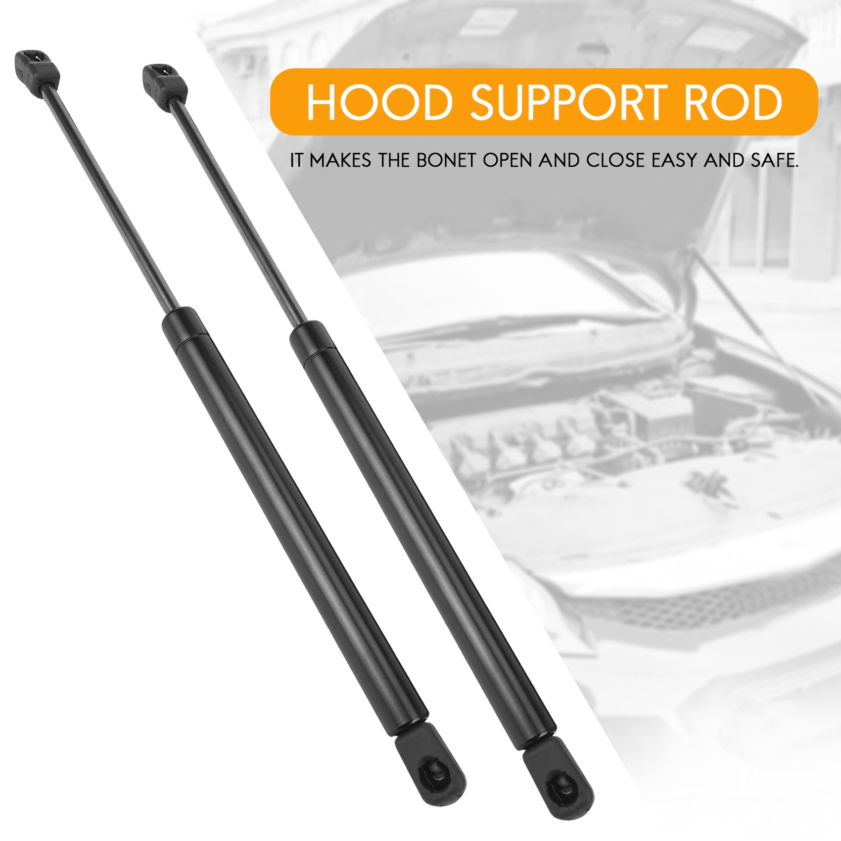 Front Hood Bonnet Gas Spring Strut Shock Damper Lift Support Bar ...