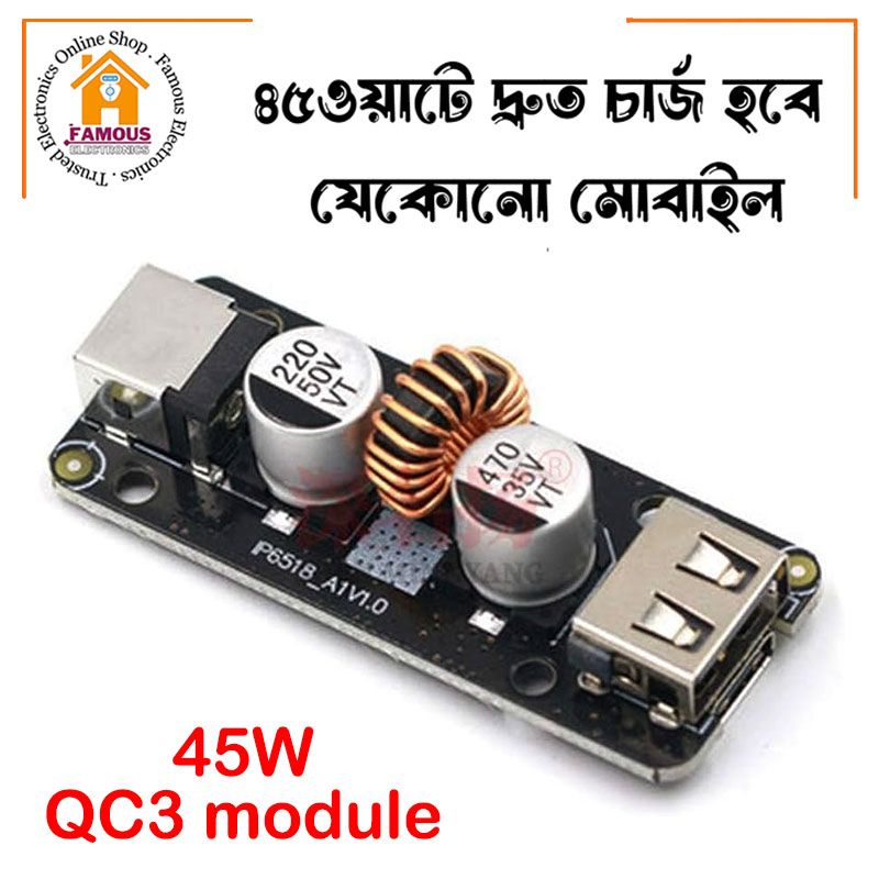 IP6518 Full Protocol 45W Fast Charging Module USB Charge Adapter Mini Power Supply Protection ...