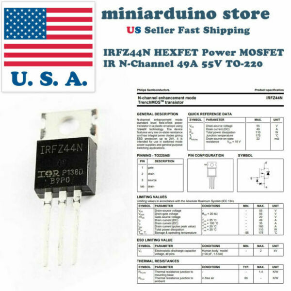 IRFZ44N Transistor N Channel MOSFET - | Daraz.com.bd