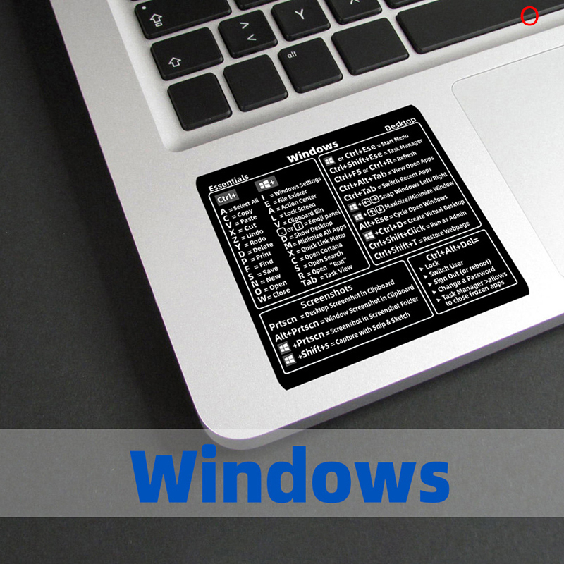 Windows PC Reference Keyboard Shortcut Sticker for PC Laptop Desktop ...