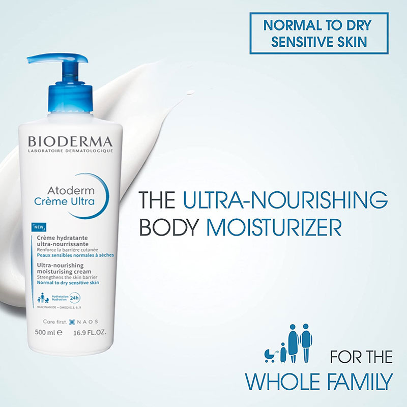 Bioderma Atoderm Creme Ultra 500ml Ultra-Nourishing Moisturizing Cream ...