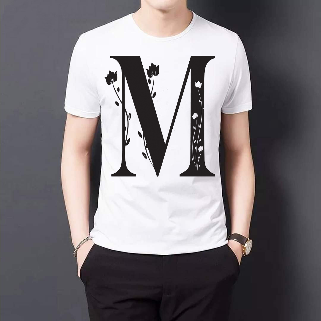 Alphabet Letter "M" T-Shirt For Men'S - T Shirt For Man - T Shirt ...