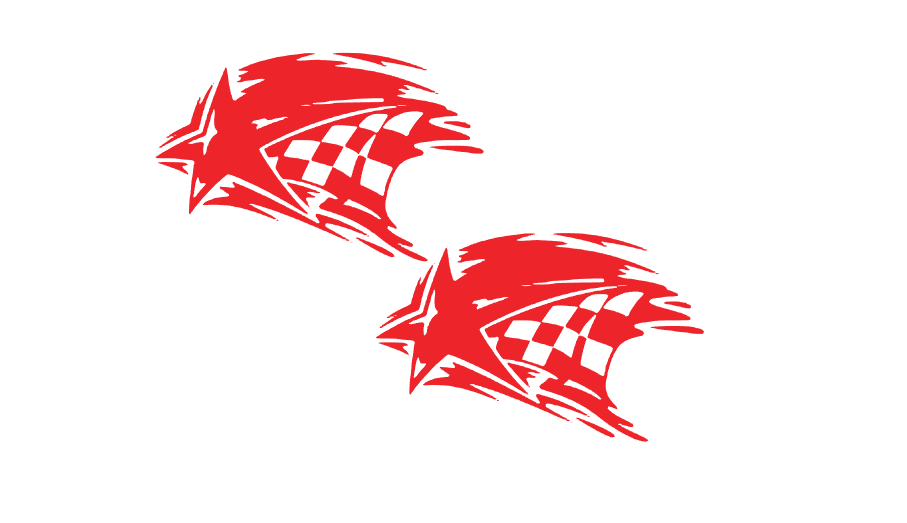 Checkered Flag Star Icon Sticker for bike | Daraz.com.bd