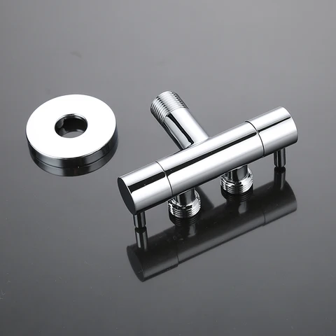 G1/2 toilet tap 2 function outlets angle valve brass bathroom ...
