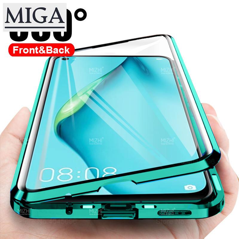 360 Full Protection Magnetic Metal Case For Huawei P40 P30 Lite Pro Honor 10 Lite Double sided ...