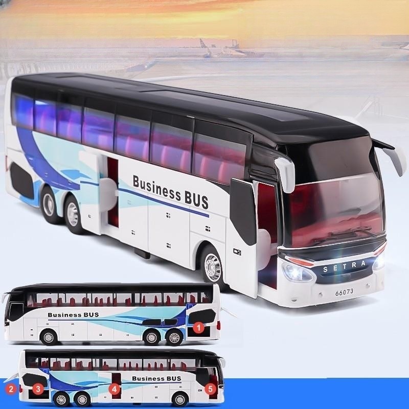 1/50 SETRA Luxury Coach Bus Toy Car Diecast Miniature Model Pull Back ...