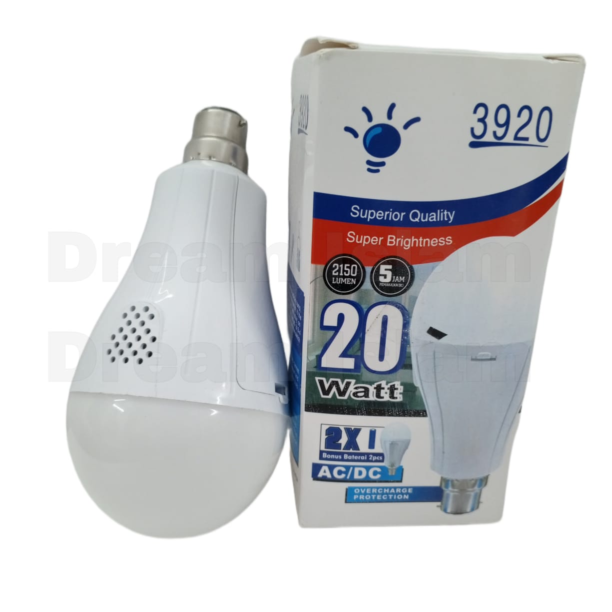 Double Battery AC/DC Emergency Led Rechargeable Light 20 Watt- Charger ...