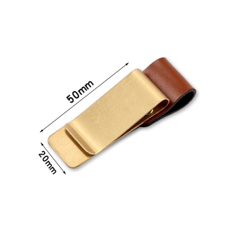 RHS Online Handmade Leather Brass Notebook Clip Stainless Steel Pen ...