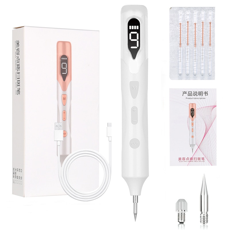 LCD Laser Plasma Pen Skin Tag Remover Kit Freckle Black Dot Papilloma ...