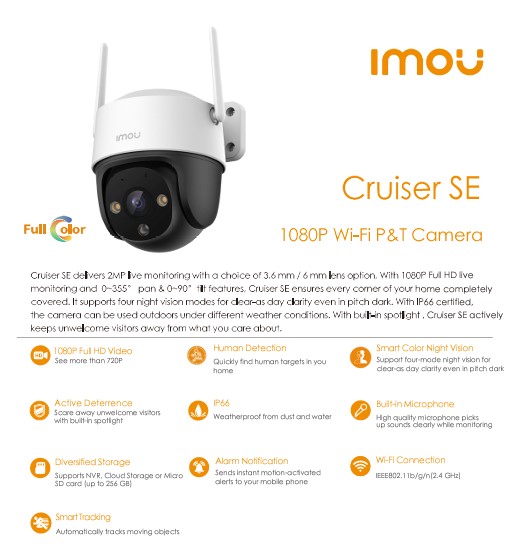 IMOU Cruise SE 2MP OUTDOOR Wi-Fi P&T CAMERA