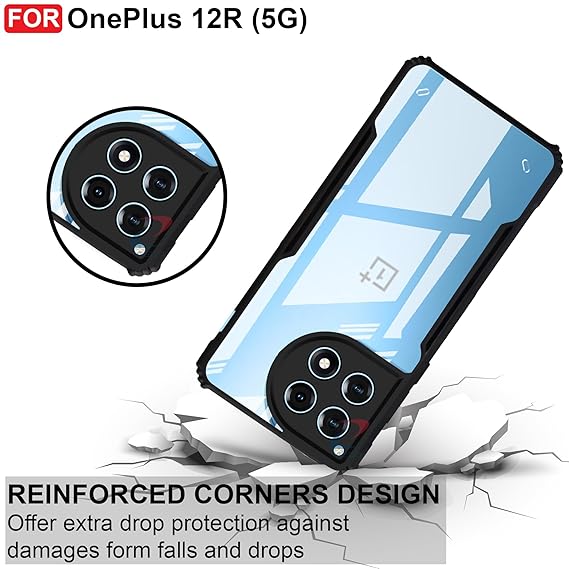 For Oneplus 12r Protective Black Border Crystal Clear Xundd Mobile Back ...