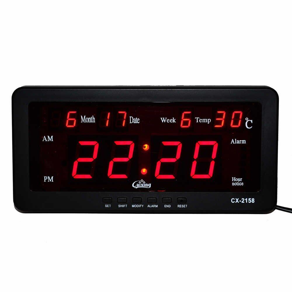 Electronic Alarm Clock Digital Led Calendar Watch With Week And Date ...