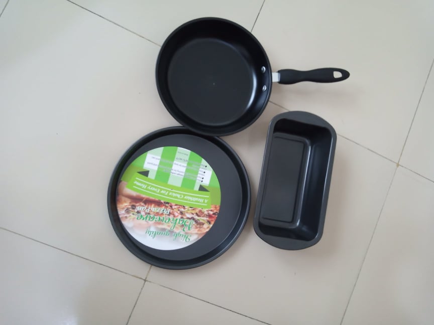 Combo set Non Stick FRY PAN Pizza Pan, CAKE PAN PIECE | Daraz.com.bd