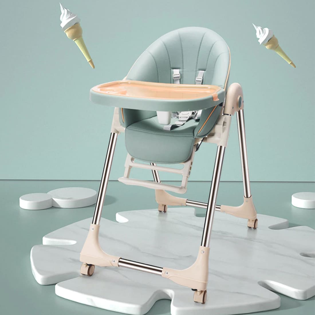 Baby High Chair Baby Plastic Dining Table High Chair Baby Feeding Chair ...