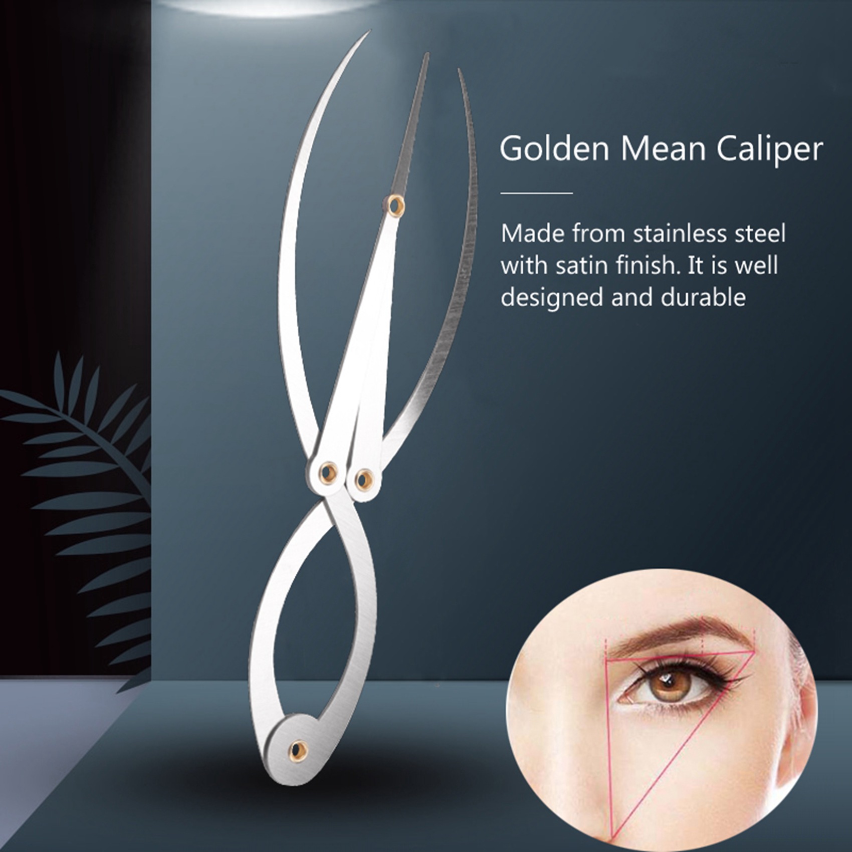 Mean Calipers Golden Ratio Calipers Stainless Steel Eyebrow Ruler 1:1 ...
