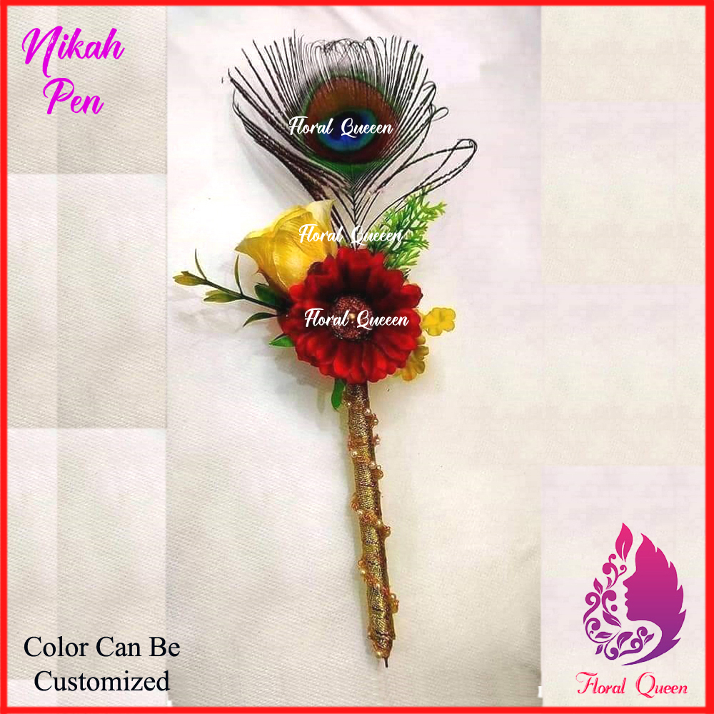 Artifical Flower Nikah Pen / Wedding Pen - 1pc | Daraz.com.bd