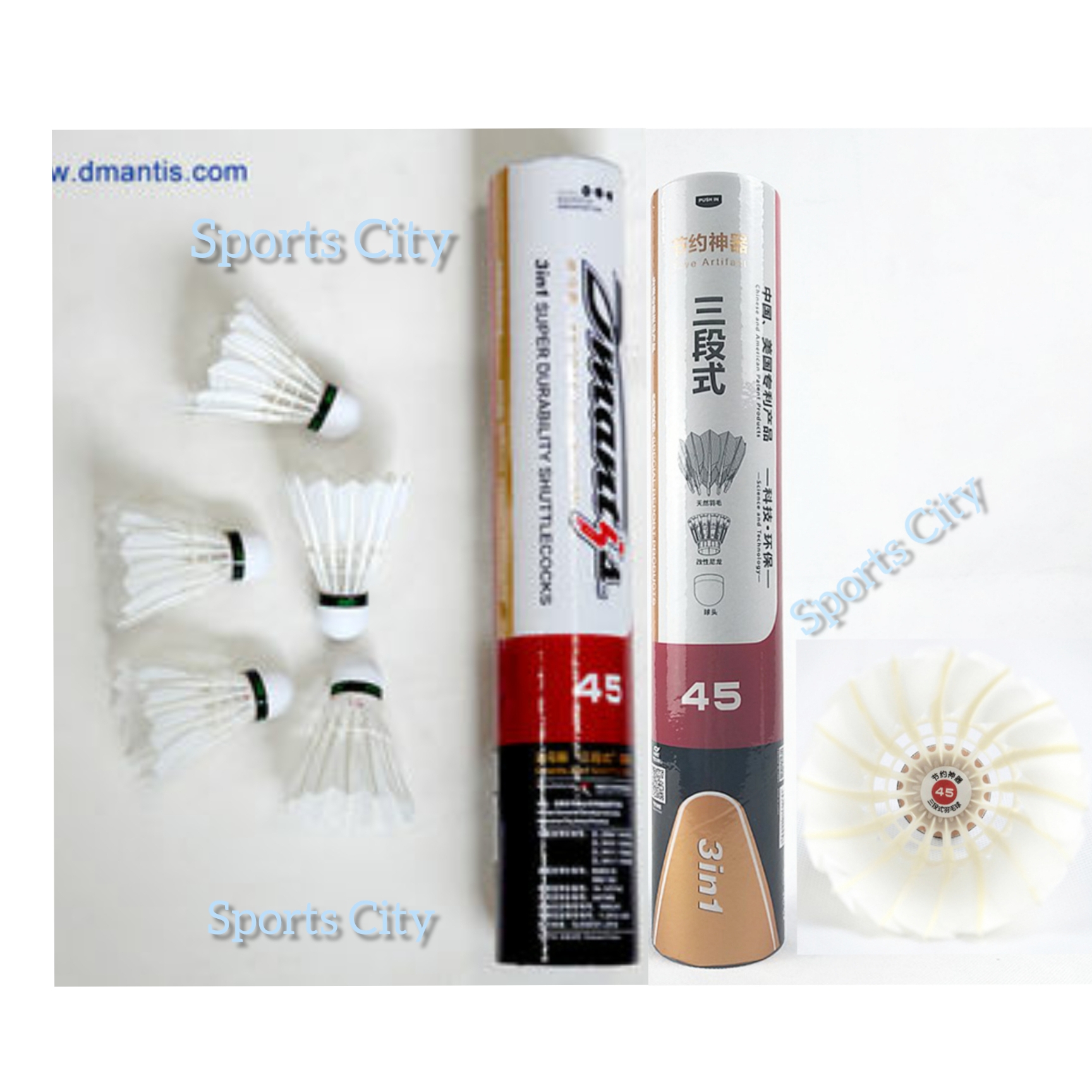 Dmantis 45 Professional Badminton Feather 3-in-1 shuttlecock | Daraz.com.bd