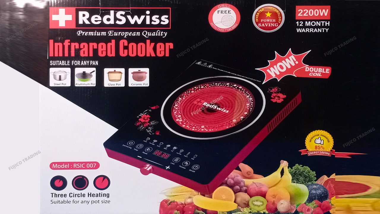 RedSwiss 2200 WATT Infrared Cooker RSIC-007 (INVERTER) Using any Pot ...