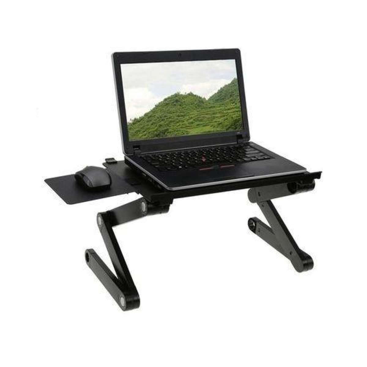 Aluminium Laptop Table T8 - Black | Daraz.com.bd